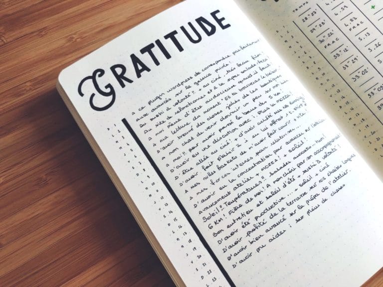 Journal de gratitude : apprendre à valoriser ses pensées positives
